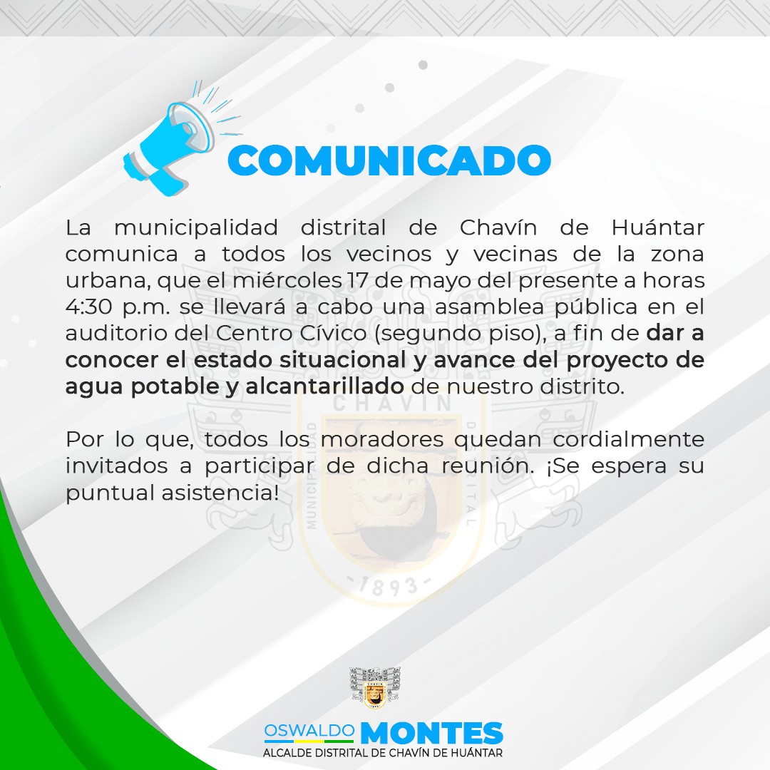 Estado Situacional Y Avance Del Proyecto De Agua Potable Y